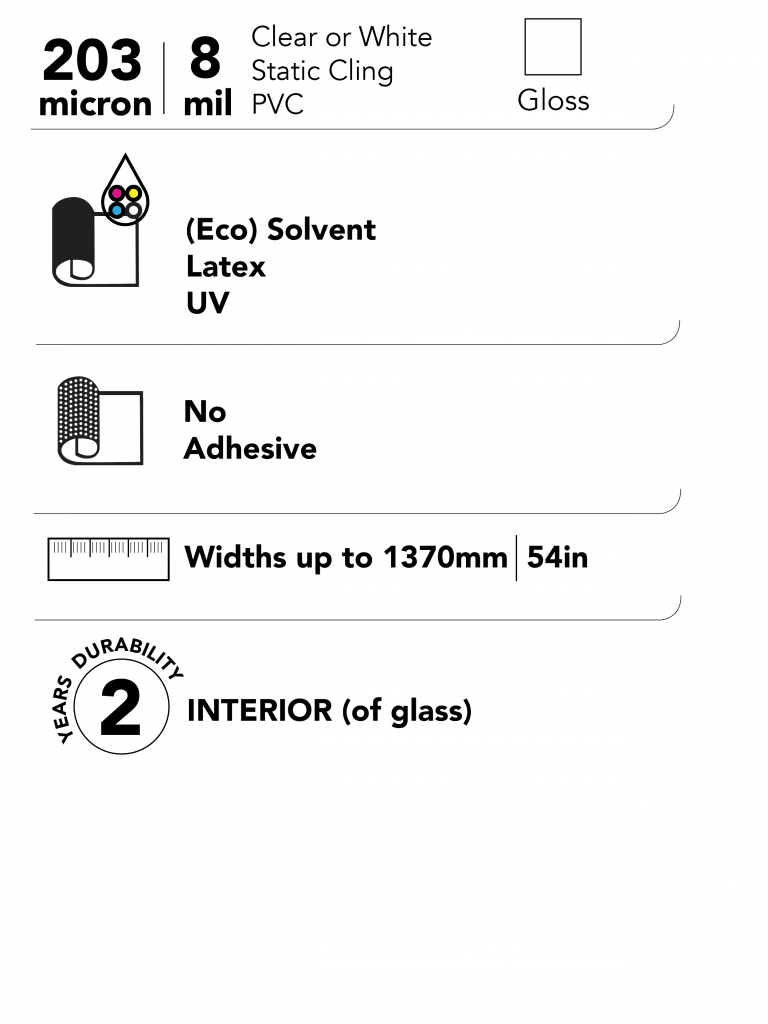 ViziCling static cling PVC film - Drytac